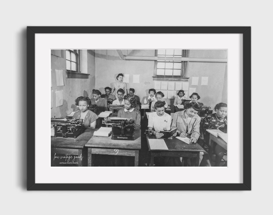 Typing Class Photo Print | Black Americana | 1930s African American ...