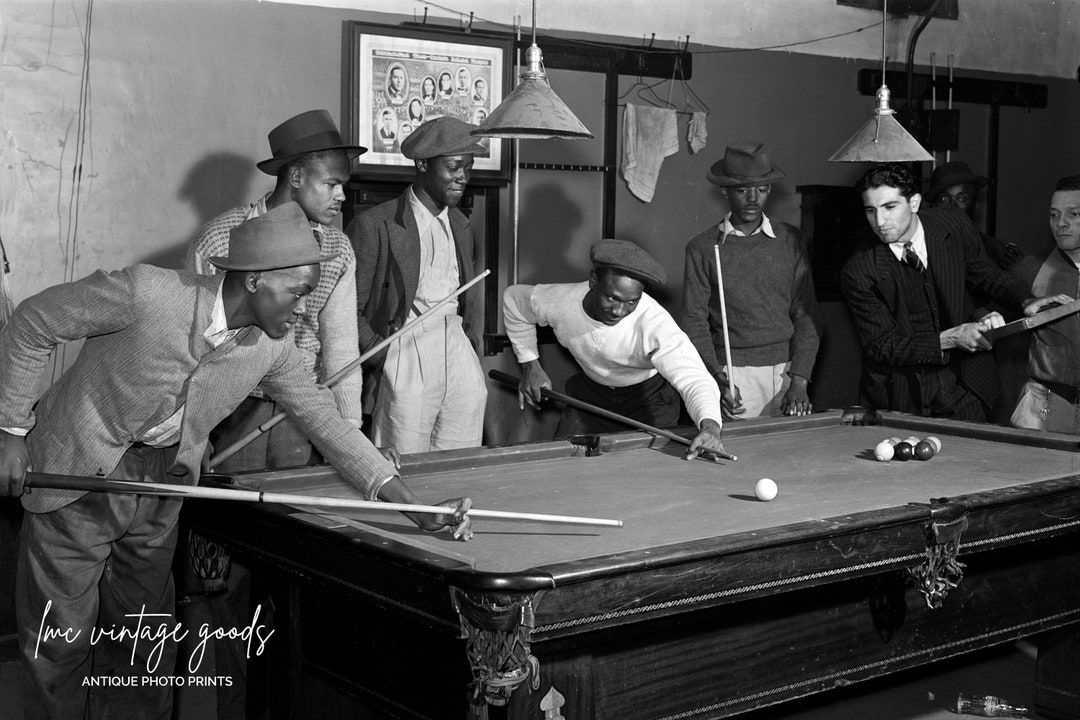 Shooting Pool on Saturday Afternoon Photo Print | Black Americana ...