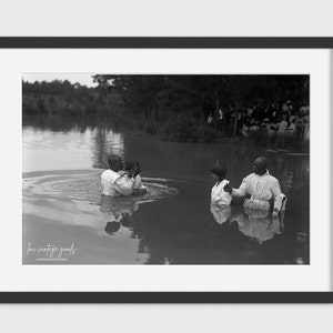 1910 African American Baptism Vintage Print | Black Americana Photo ...