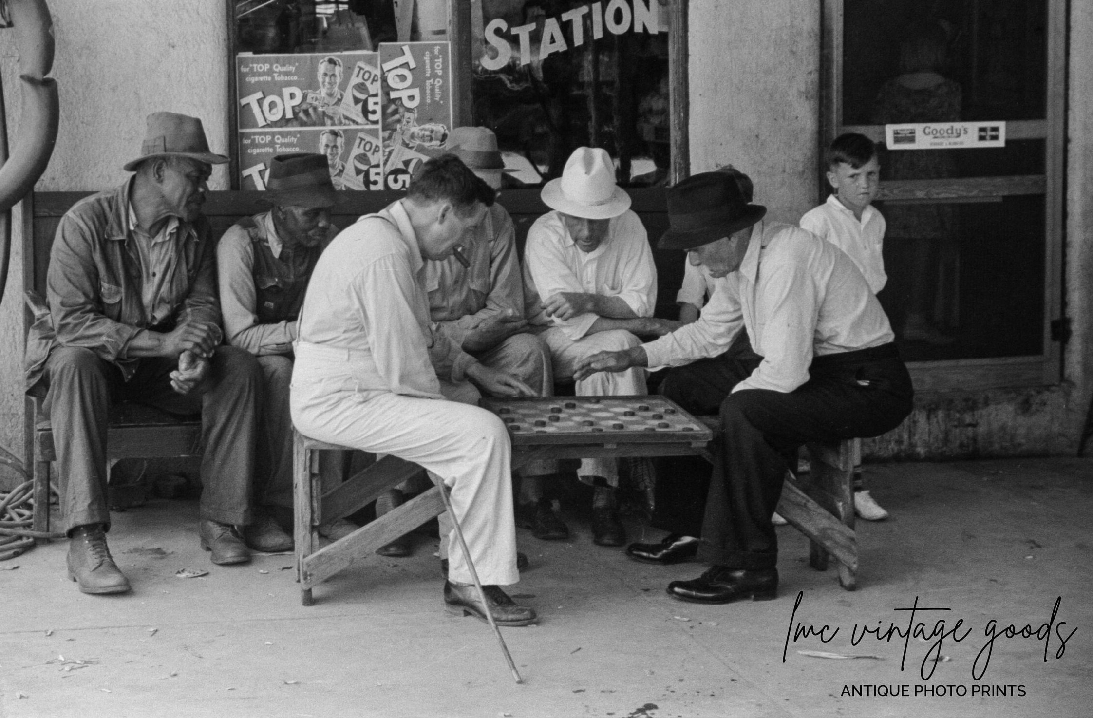 Playing Checkers Outside a Service Station on a Saturday Afternoon ...