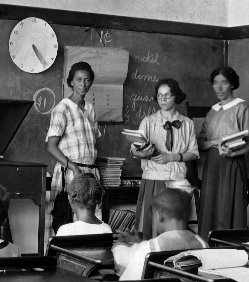 Vintage Classroom Photo Reprint | Black Americana | Teacher Schoolhouse ...