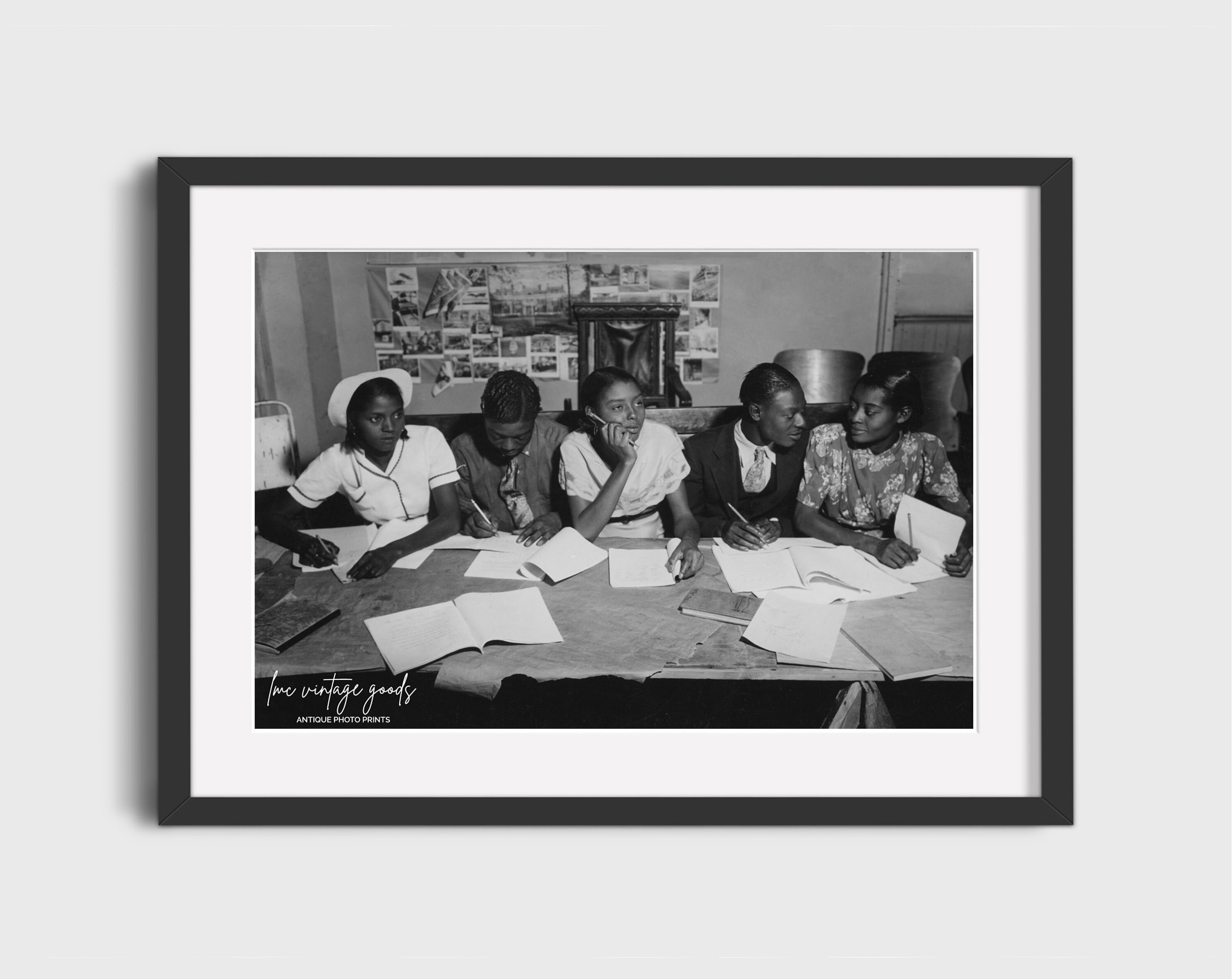 African American Students in Writing Class | Vintage Black Americana ...