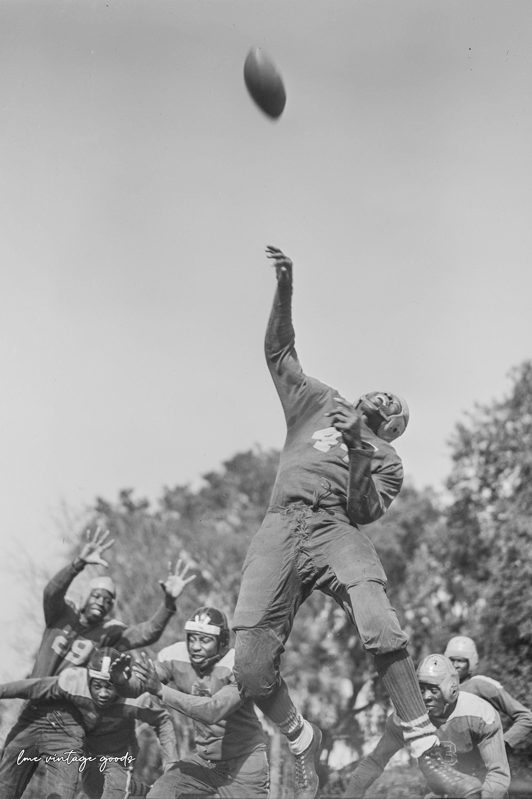 Football Scrimmage Photo Print | Vintage Black Americana | 1940s ...