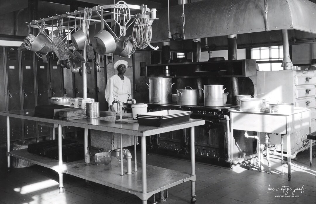 African American Chef in Kitchen Photo Print | Black Americana ...