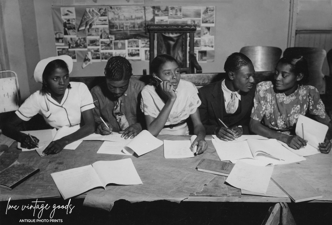 African American Students in Writing Class | Vintage Black Americana ...