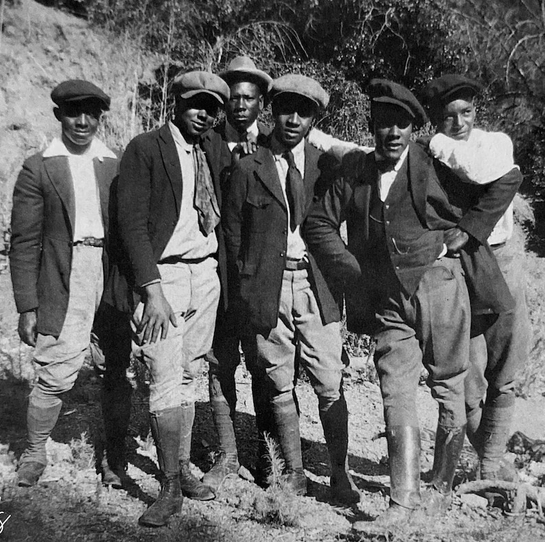 1920s African American Men's Group Portrait Vintage Photo Reprint Black ...