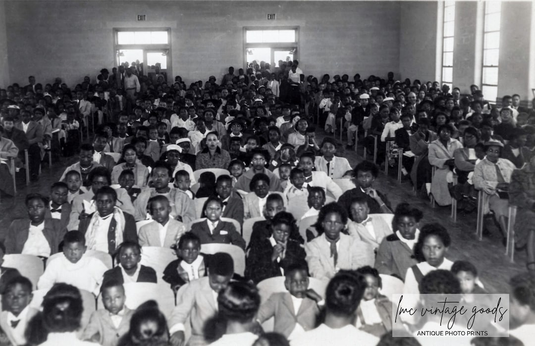 Church Congregation Photo Black Americana 1950s Sunday Service - Etsy