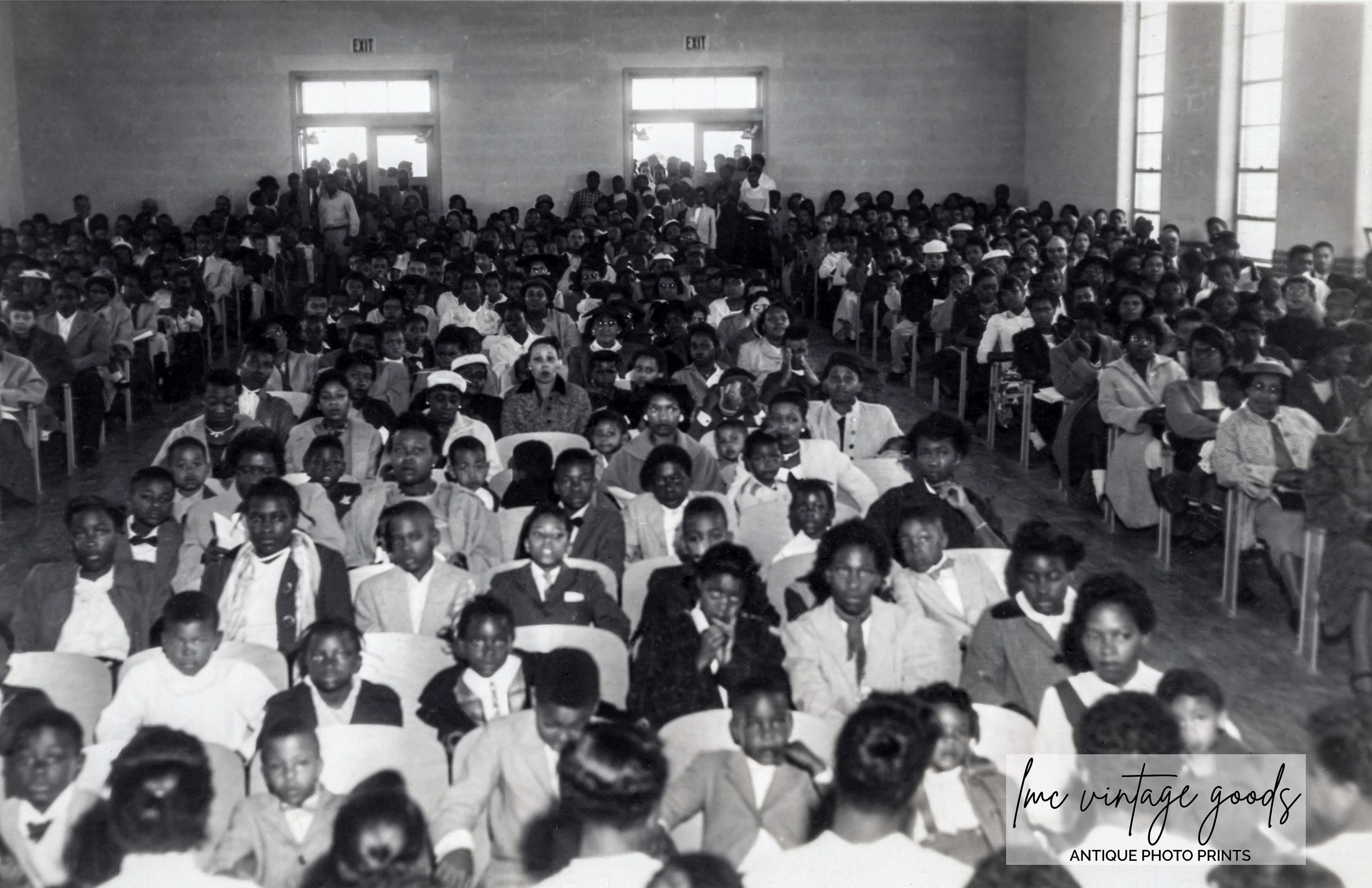 Church Congregation Photo Black Americana 1950s Sunday Service - Etsy