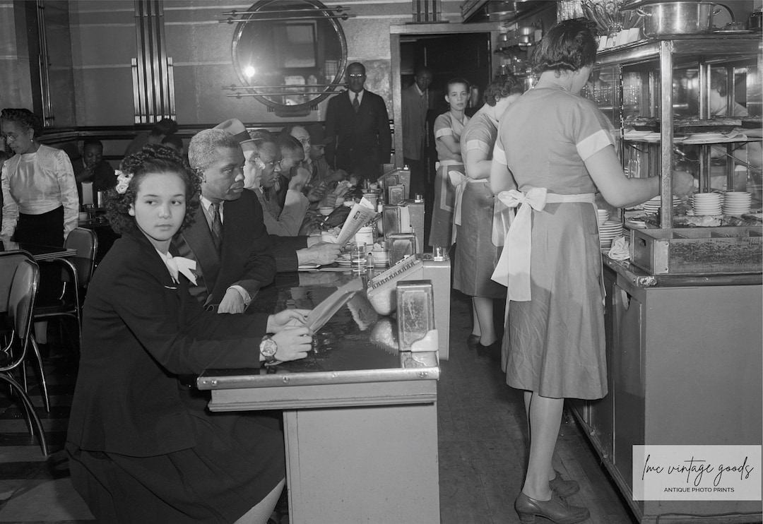 Lunch Counter Patrons Photo Print | Vintage Black Americana | 1941 ...