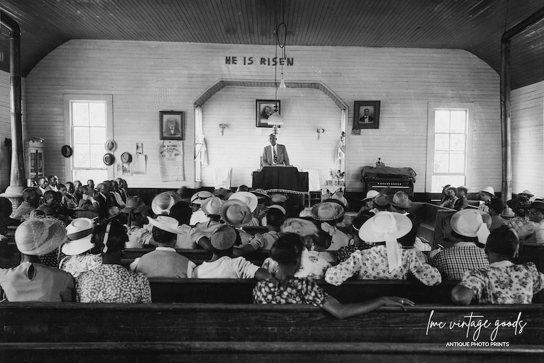 1940s Sunday Service Photo Print | Black Americana | Black Church ...