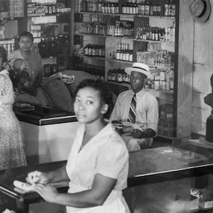 Grocery Store Market Clerks Counter Display Photo Print | Black ...