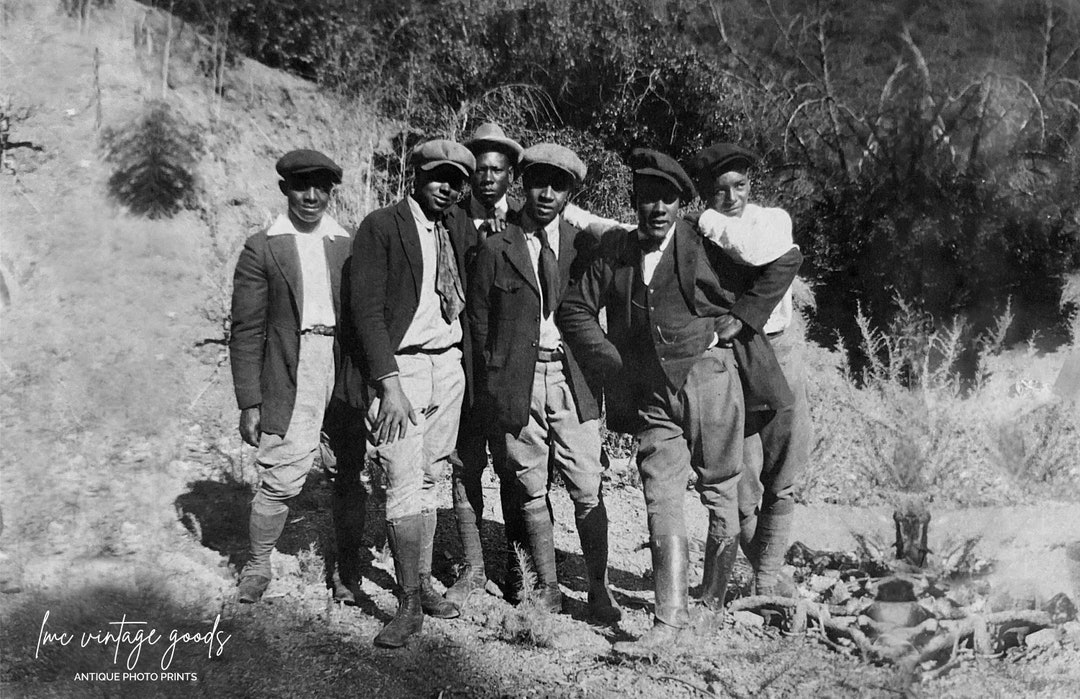 1920s African American Men's Group Portrait Vintage Photo Reprint Black ...