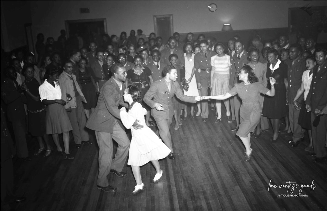 WWII Soldiers in Jazz Club Vintage Photo Print | Black Americana ...