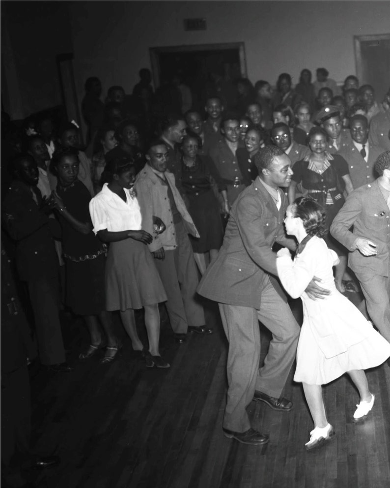 WWII Soldiers in Jazz Club Vintage Photo Print Black Americana 1940s ...