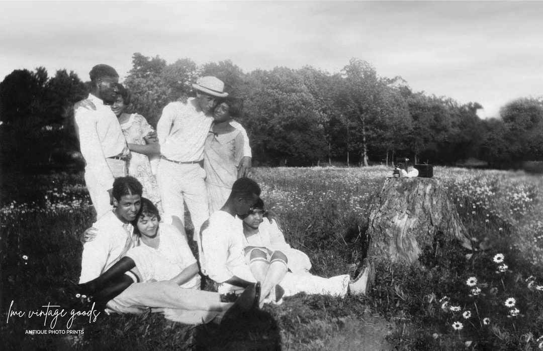 1920s Couples Group Photo Print Black Americana Friends & Lovers ...