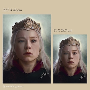 Fire and Blood, Rhaenyra, Daemon Targaryen / Art Print Fanart House of ...