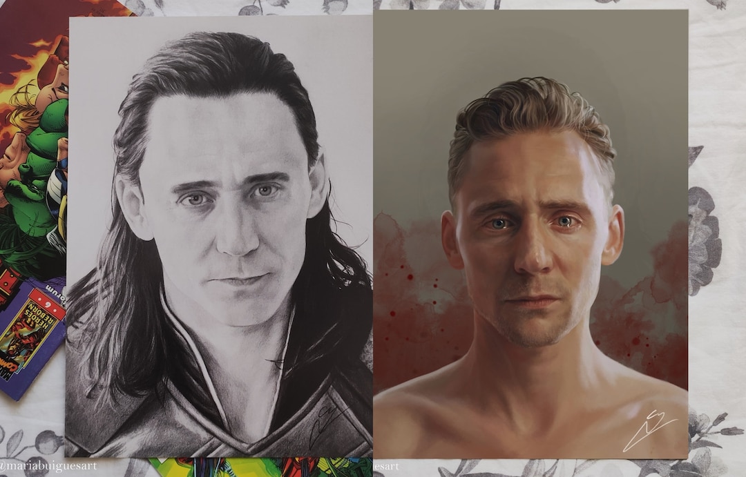 Loki, Tom Hiddleston / Pencil Drawing / Marvel Art Print - Etsy UK