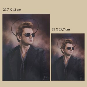 The Fallen Angel and the Good Demon, Aziraphale and Crowley / Art Print ...