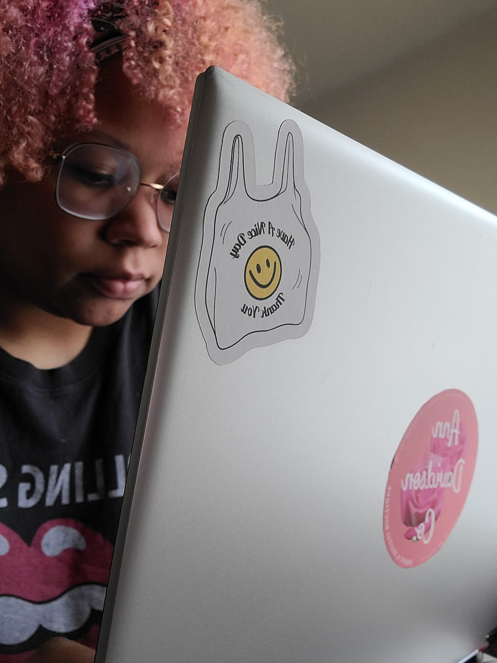 Have a Nice Day Plastic Bag Shaped Sticker Sheets, 2x2.5 Inch Matte ...