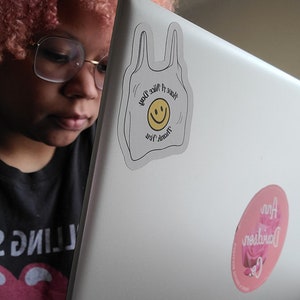 Have a Nice Day Plastic Bag Shaped Sticker Sheets, 2x2.5 Inch Matte ...