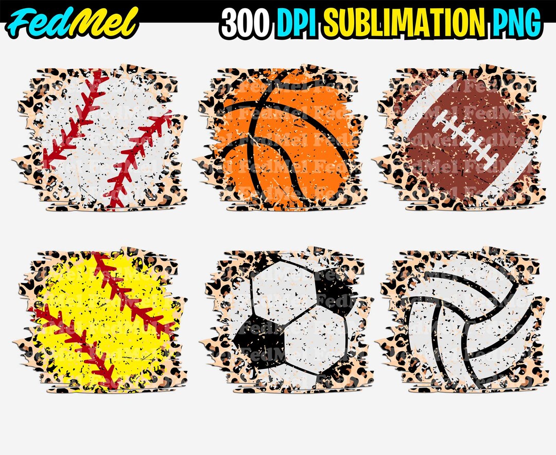 Leopard Bleach Football Basketball Baseball Softball Volleyball Soccer ...