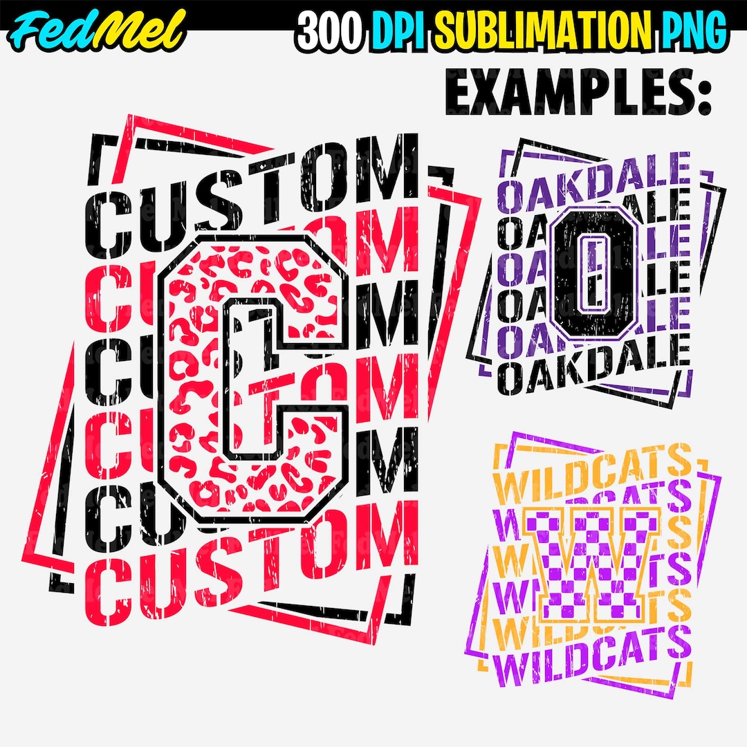 Custom School Spirit Png, Distressed Team Mascot Png, Personalized ...