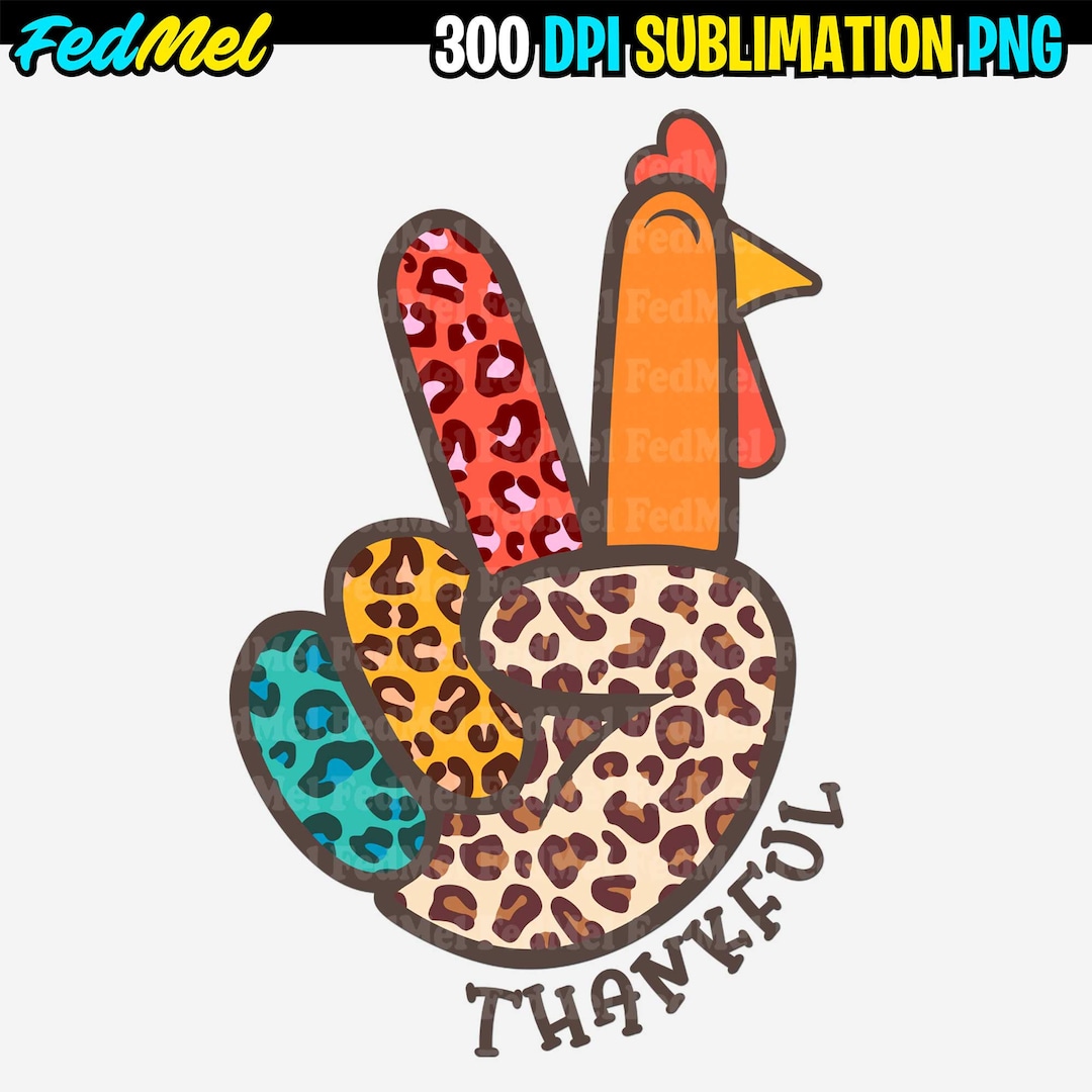 Peace Sign Turkey Png, Peace Hand Png, Thanksgiving Sublimation Png ...