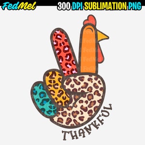 Peace Sign Turkey Png, Peace Hand Png, Thanksgiving Sublimation Png ...