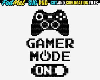 Gamer Mode on SVG Digital Clipart, Gamer Vector, Gaming T-shirt Design ...