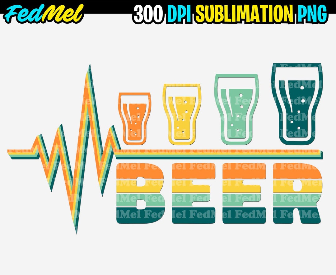 Retro Beer Png Design for Sublimation - Etsy