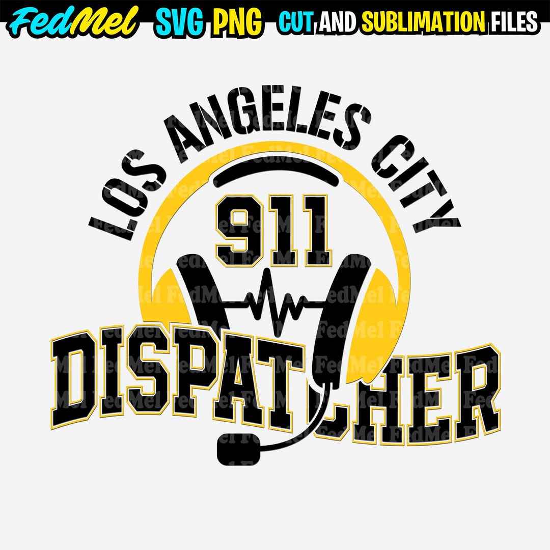 911 Dispatcher Svg Png | Los Angeles City | California | Police ...