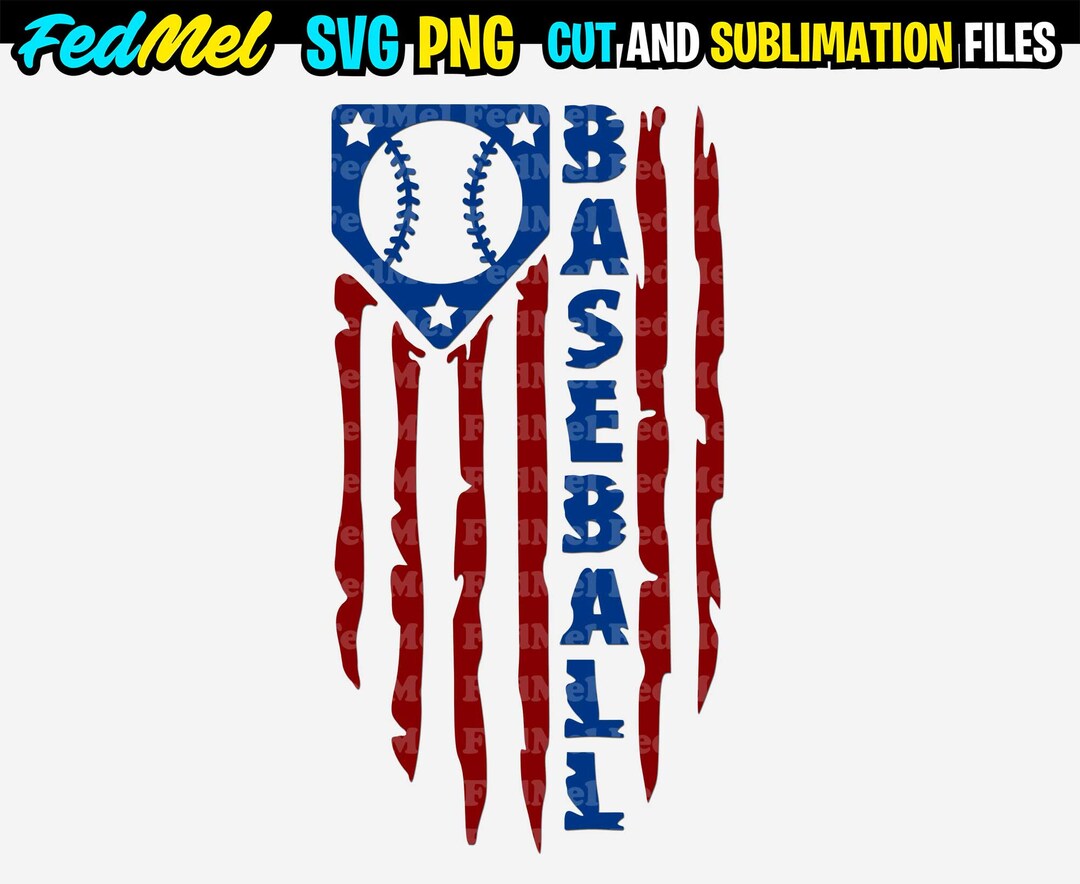 Baseball USA Flag Softball Svg Png Design for Sublimation - Etsy