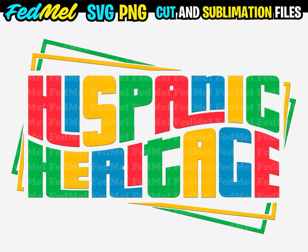 Hispanic Heritage Month Svg Png Latina Svg Png Wavy Text - Etsy