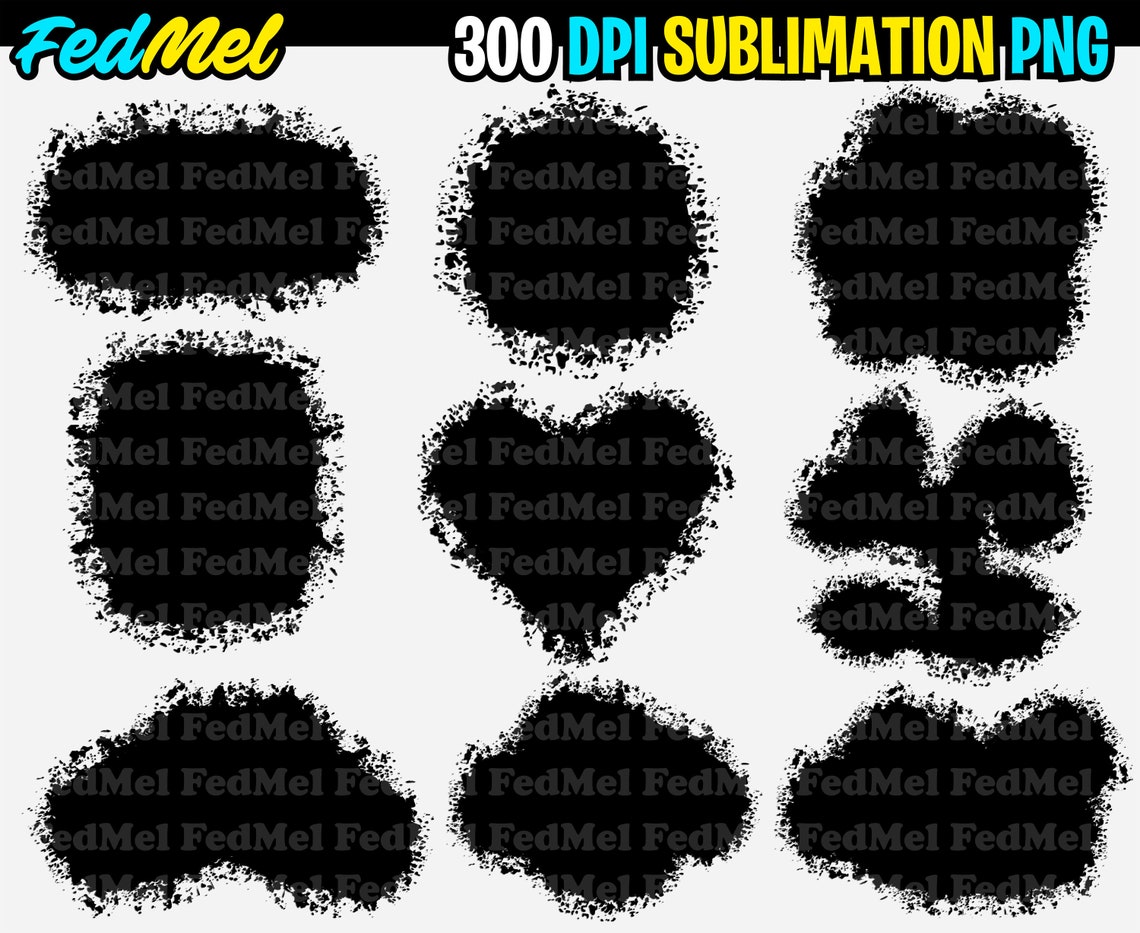 White and Black Bleach Effect Png Design for Sublimation - Etsy