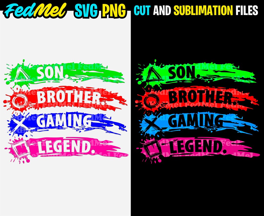 Son Brother Gaming Legend Design in Svg, Png, Eps Formats - Etsy