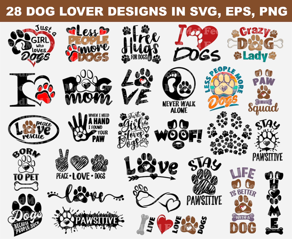 Dog Svg Bundle 28 Designs in Svg Png Eps Formats - Etsy