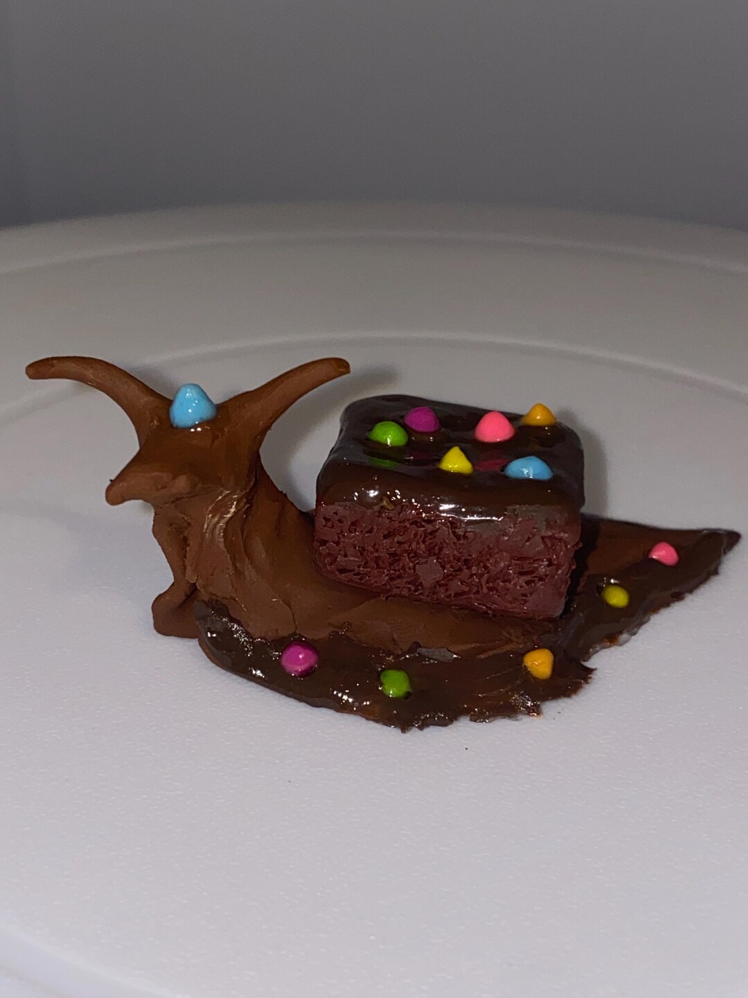 Brownie Snail Candy Clay/ Pottery Handmade Cosmic - Etsy
