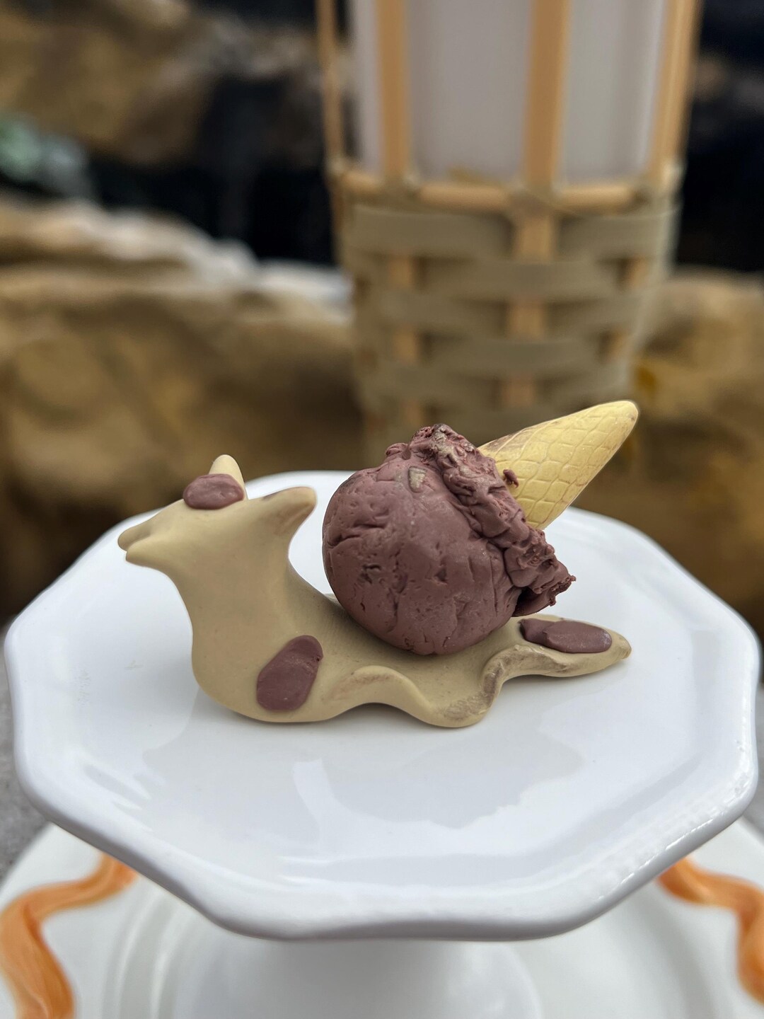 Snail Collection: Ice Cream Scoop Cone Snails Polymer Clay Sculpture ...