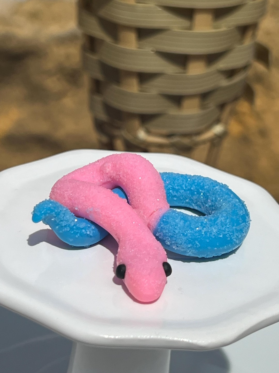 Snake Collection: Sour Gummy Worm Snake Clay Figure/ Art/ Decor - Etsy