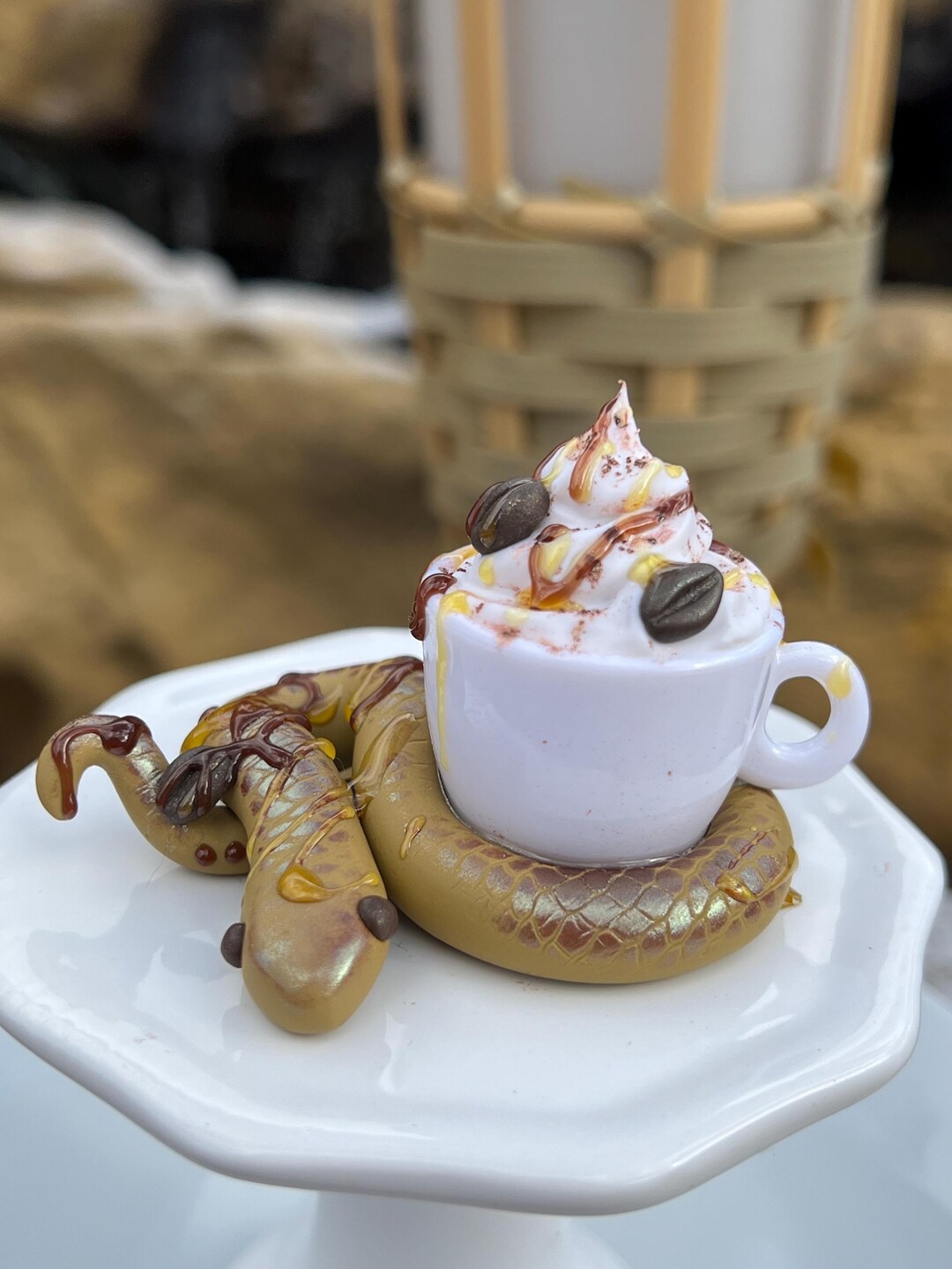 Snake Collection: Cappucino Coffee Mocha Caramel Bean Snake Polymer ...