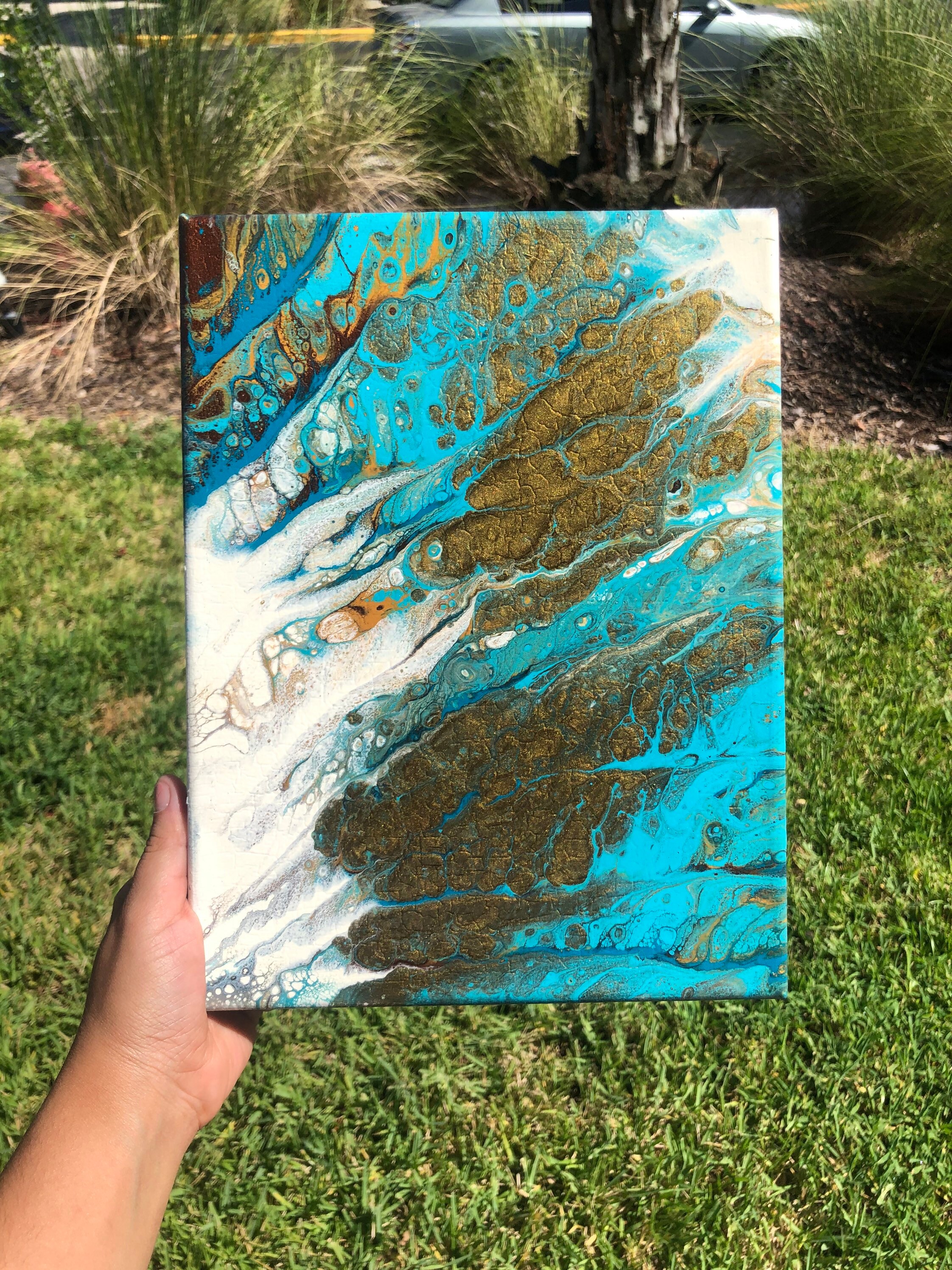 Island Dreaming Handmade Original Abstract Small Canvas Fluid - Etsy