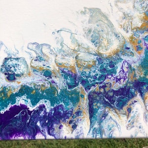 Siren Handmade Original Abstract Canvas Fluid Art Pour Painting Dutch ...