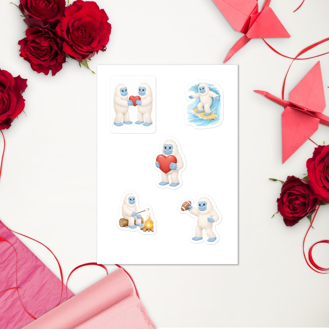 Yeti Valentine’s Day Sticker Sheet - Series 2 - Etsy