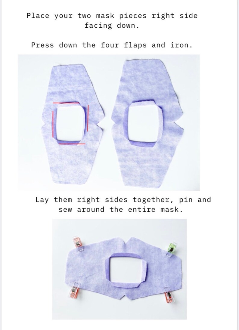 Communication Face Mask Pattern and Instructions - Etsy