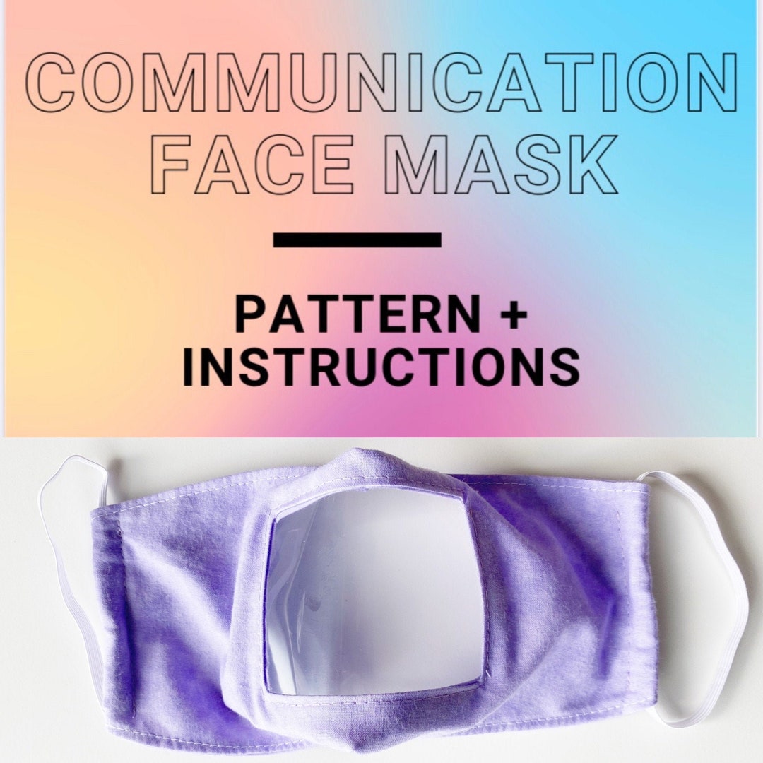 Communication Face Mask Pattern and Instructions - Etsy