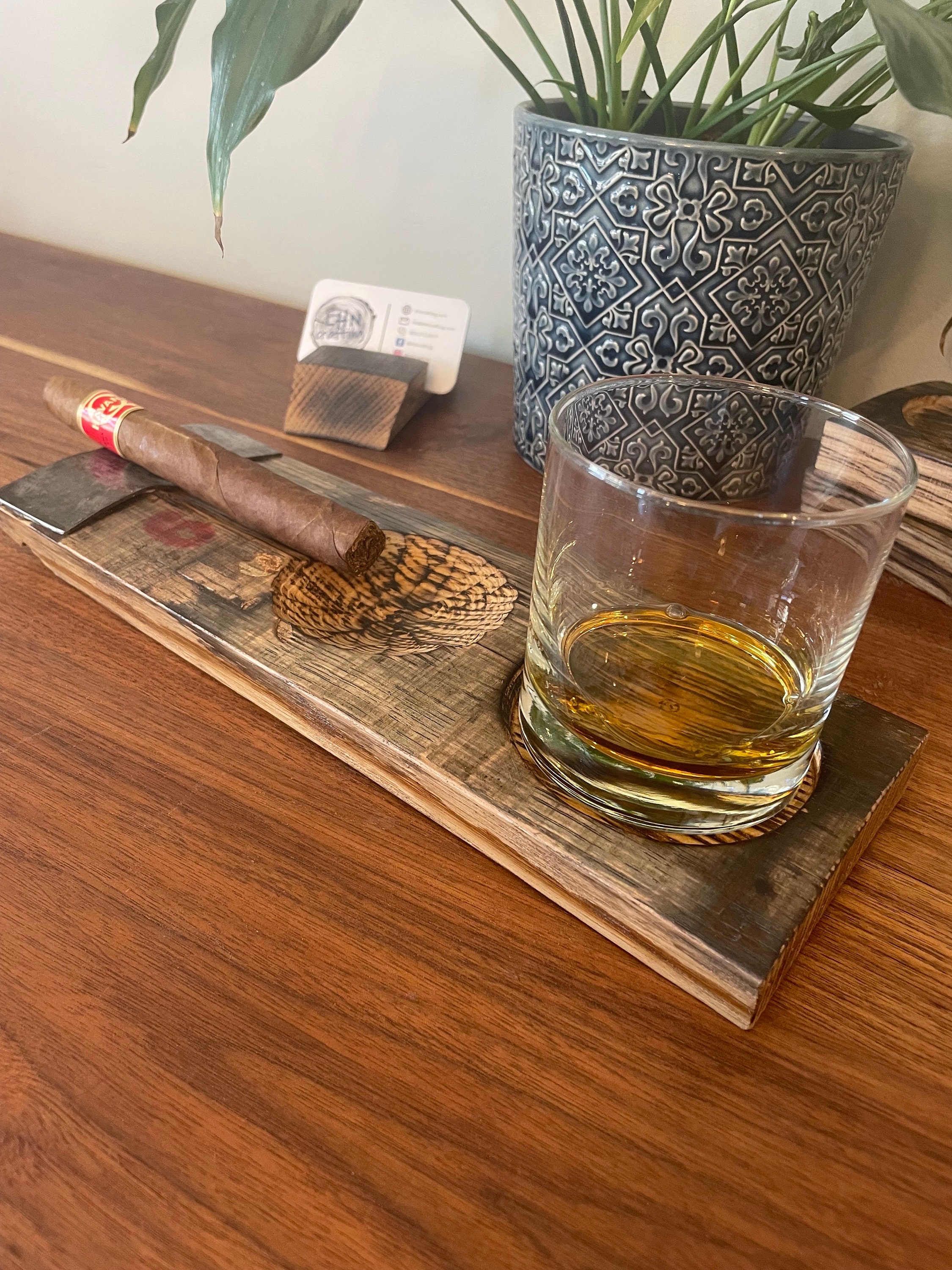 Bourbon Barrel Stave Cigar Coaster - Etsy
