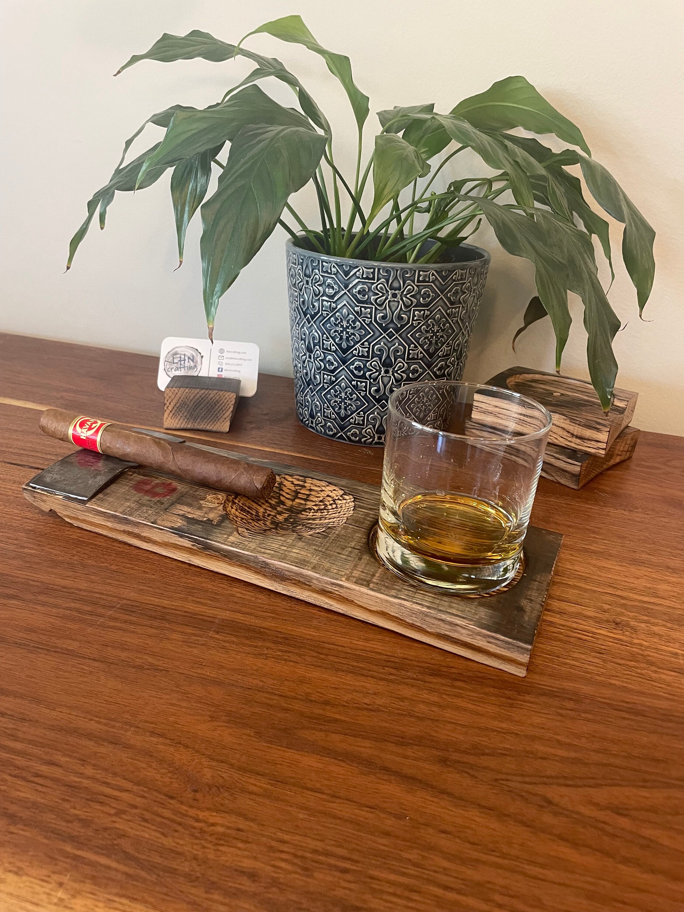 Bourbon Barrel Stave Cigar Coaster - Etsy