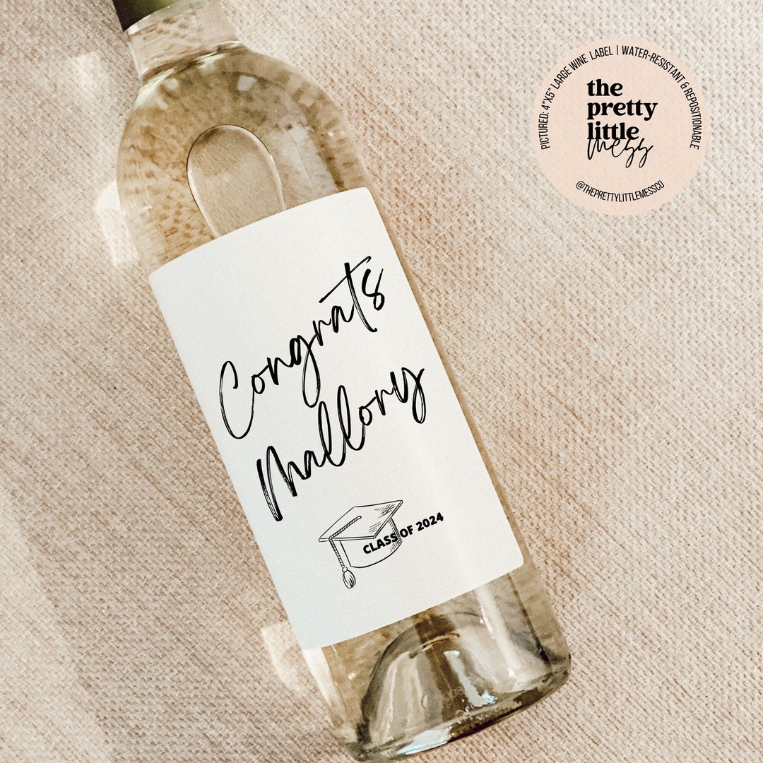 Graduation Gift, Graduation Wine Label, Funny Graduation Gift ...