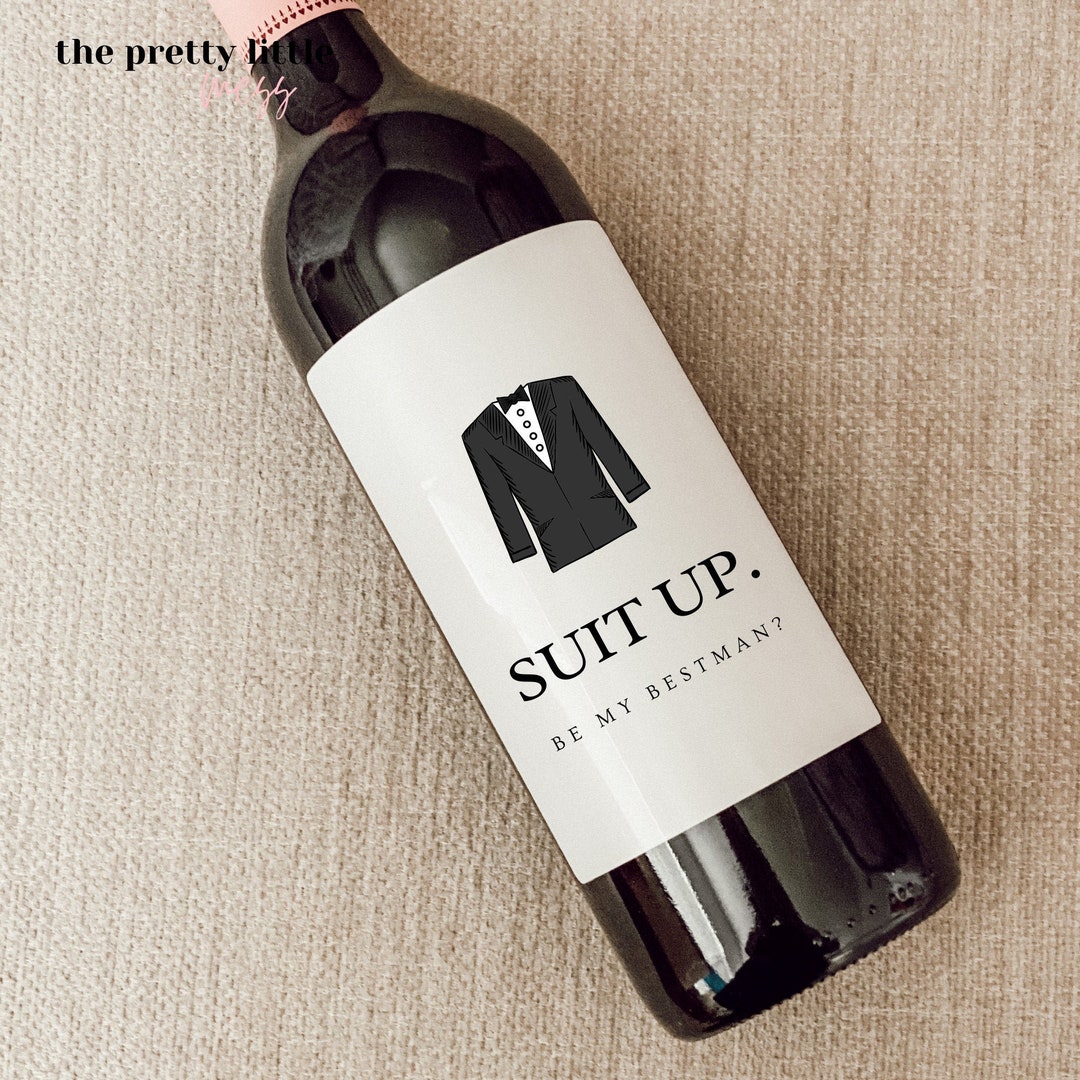 Groomsman Proposal Wine Label, Beer Label, Booze Label, Best Man ...