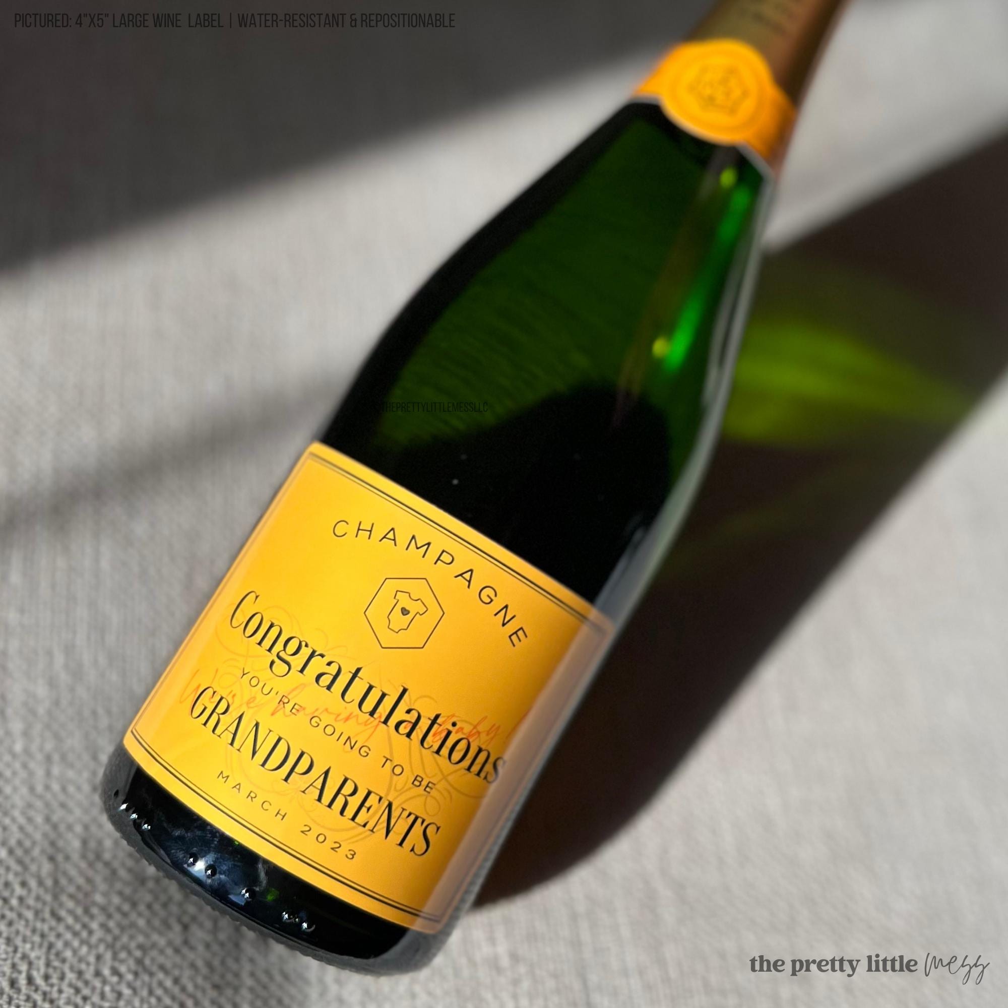 Custom Veuve Baby Announcement Wine Labels, Personalized Pregnancy ...